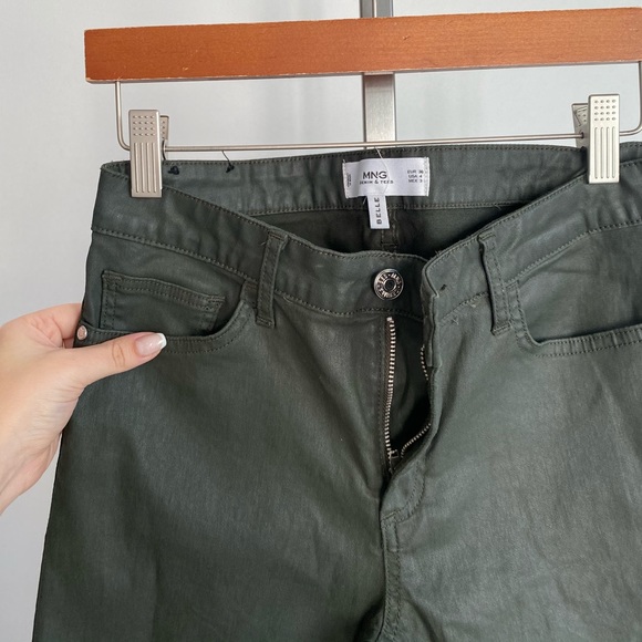 Mango | Pants & Jumpsuits | Mango Dark Olive Green Dem Pants | Poshmark